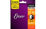 Elixir 16539 Bronze Snaren .012 3-Pack